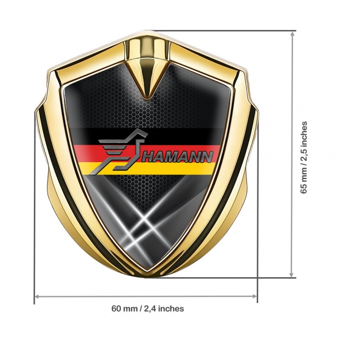Hamann Emblem Self Adhesive Gold Light Shafts Germany Flag Edition ...