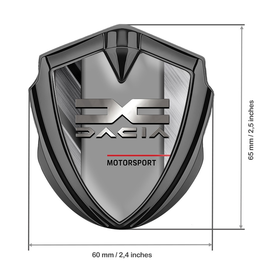 Dacia Emblem Car Badge Graphite Steel Fragments Metallic Logo Design ...