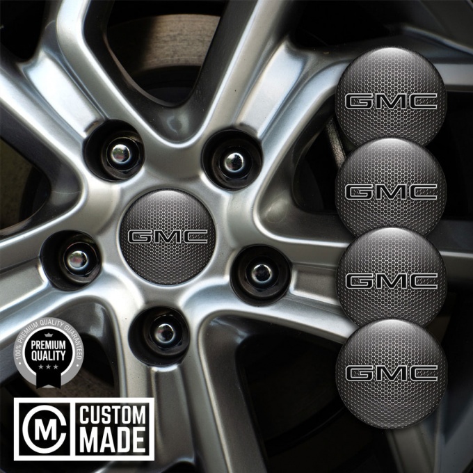 GMC Emblems for Wheel Center Caps Mesh Black Logo Edition | Wheel ...