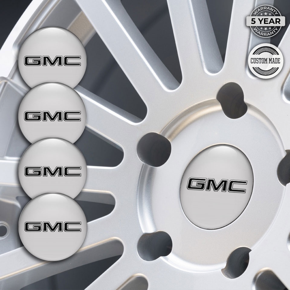 GMC Emblems for Wheel Center Caps Black Logo Edition | Wheel Emblems ...