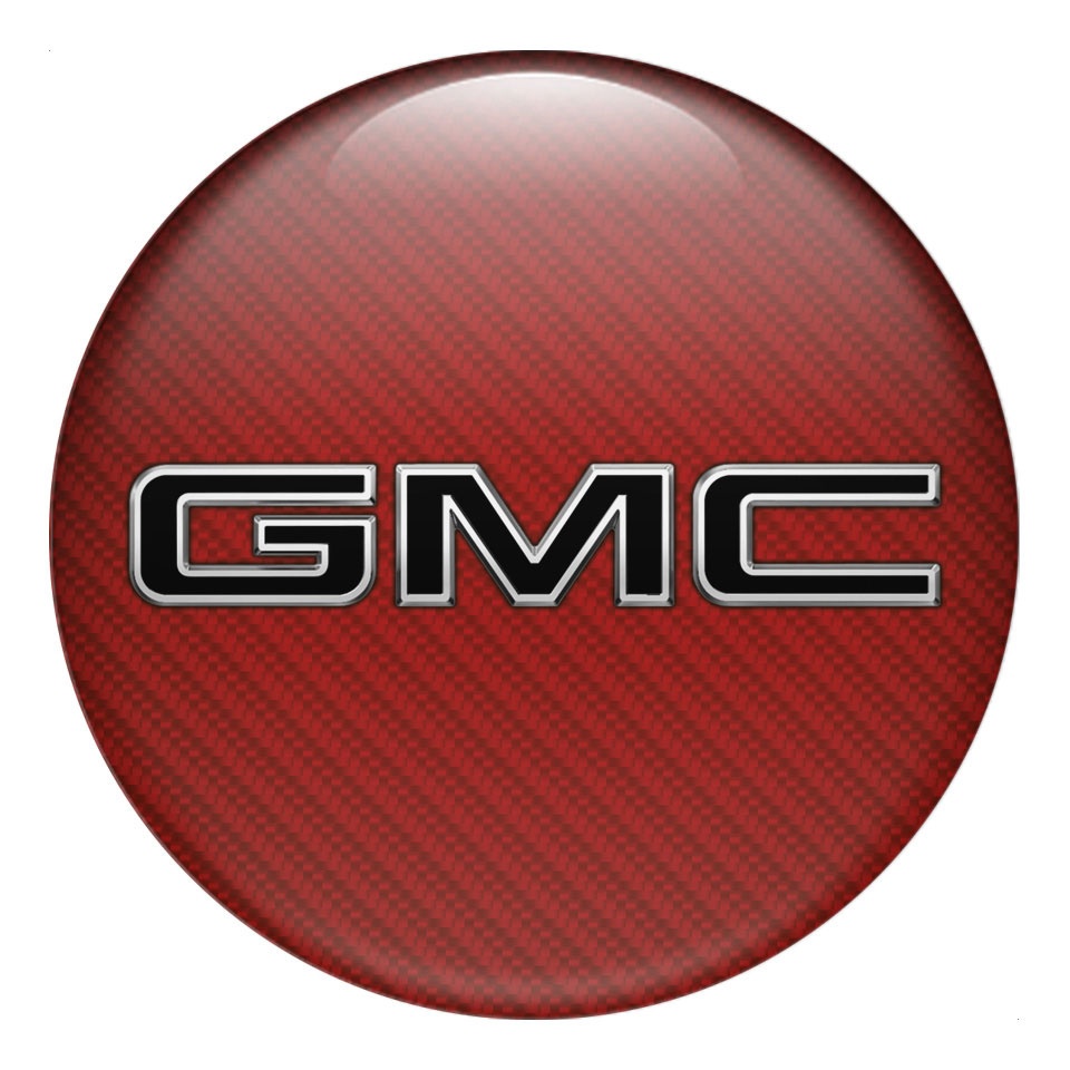 GMC Silicone Emblems for Wheel Center Caps Red Carbon Edition | Wheel ...