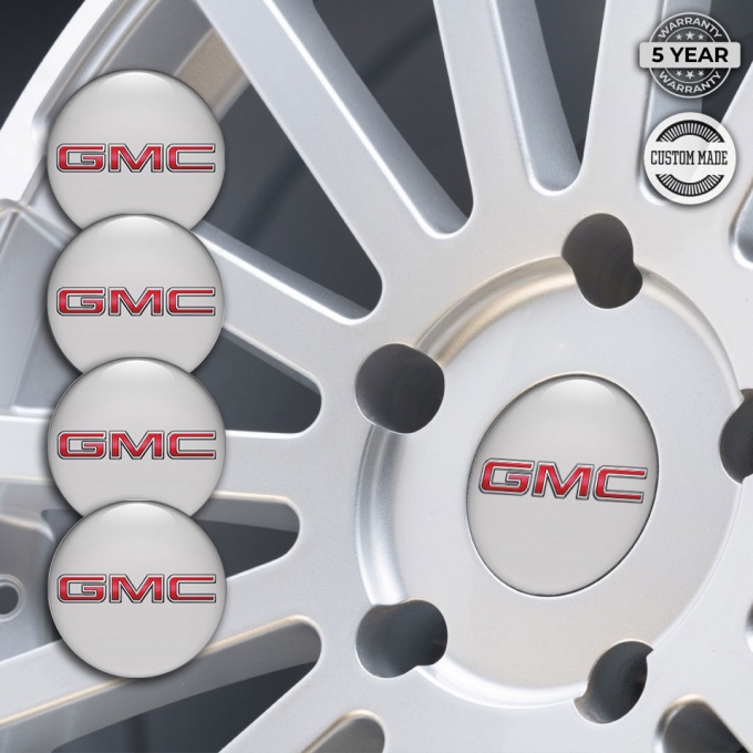 GMC Silicone Emblems for Wheel Center Caps Grey Edition | Wheel Emblems ...