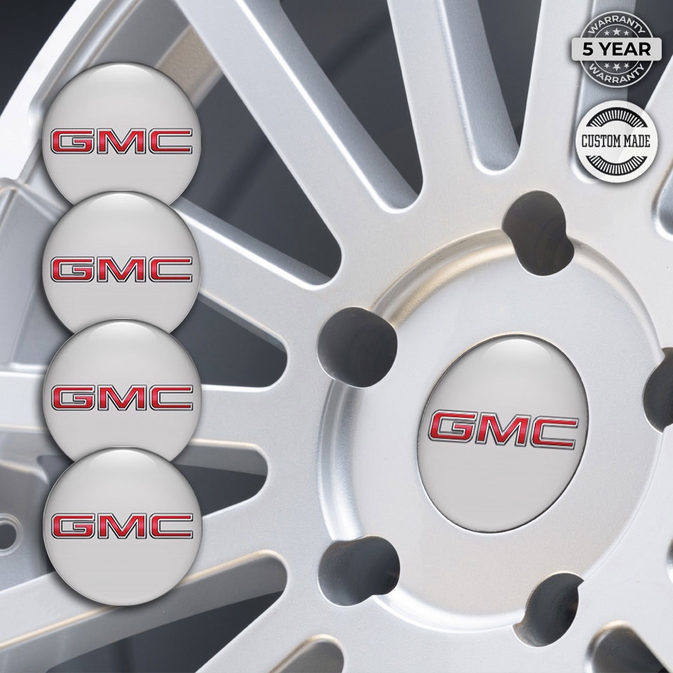 GMC Silicone Emblems for Wheel Center Caps Grey Edition | Wheel Emblems ...