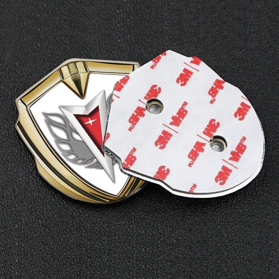 Pontiac Emblem Metal Badge Gold White Firebird Grey Logo Special ...