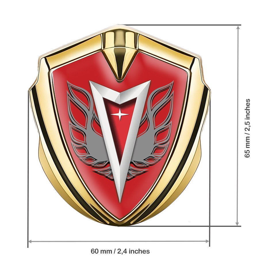 Pontiac Emblem Car Badge Gold Reed Base Firebird Logo Special Edition ...