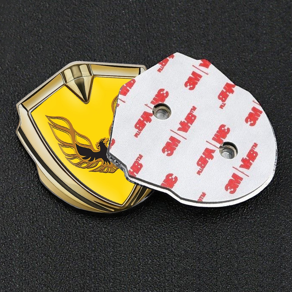 Pontiac Firebird Emblem Self Adhesive Gold Yellow Base Copper Logo ...