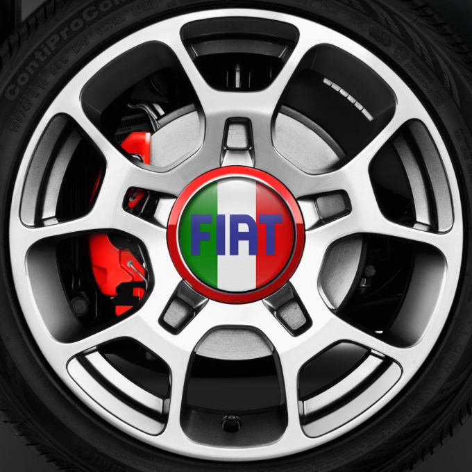 Fiat Silicone Stickers Center Caps Italy Flag | Wheel Emblems ...