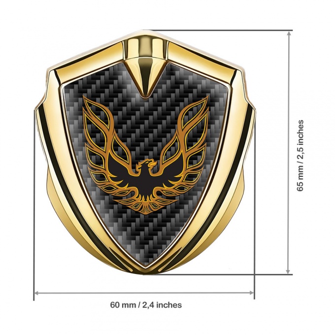 Pontiac Firebird Emblem Silicon Badge Gold Black Carbon Copper Logo ...