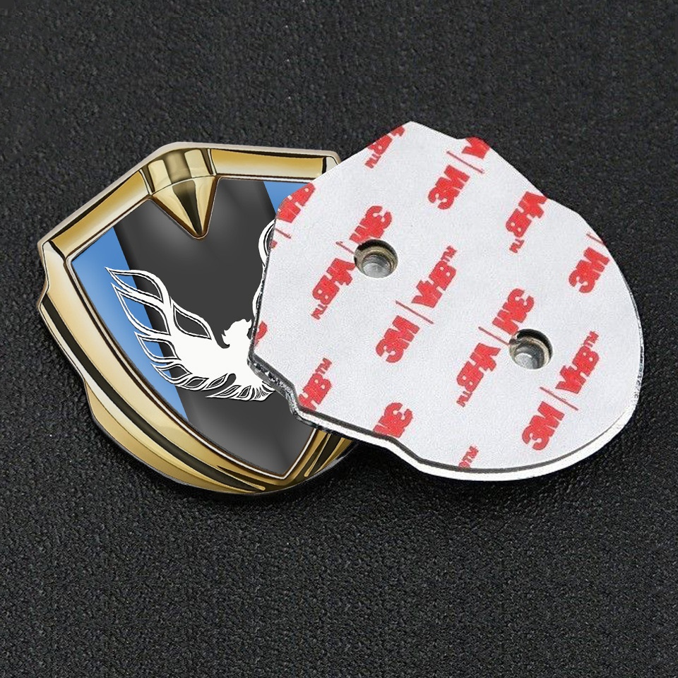 Pontiac Firebird Emblem Self Adhesive Gold Glacial Blue White Logo ...