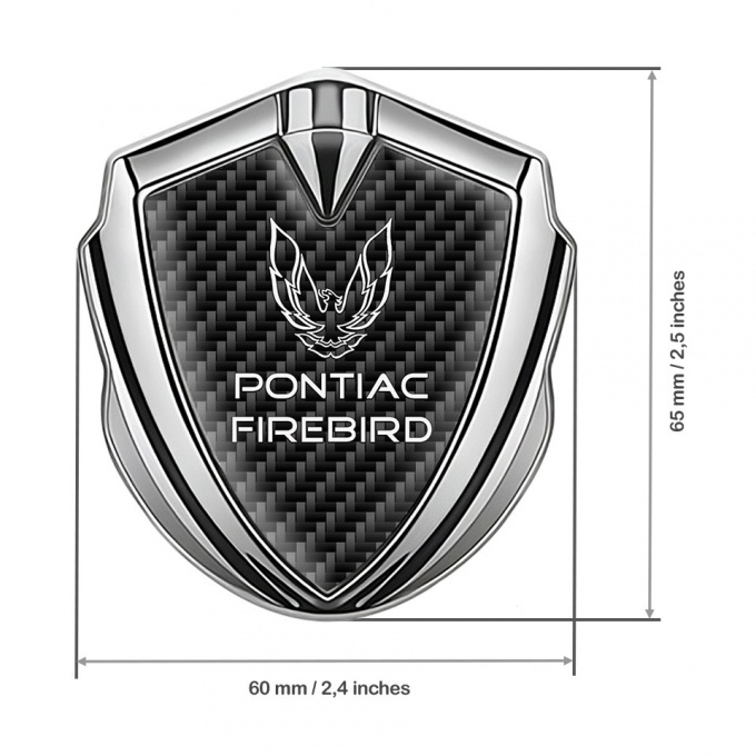 Pontiac Firebird Emblem Car Badge Silver Black Carbon White Outline ...