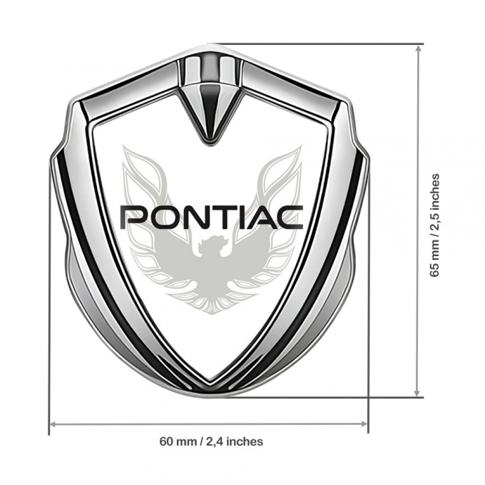 Pontiac Firebird Emblem Car Badge Silver White Print Solid Logo Design ...