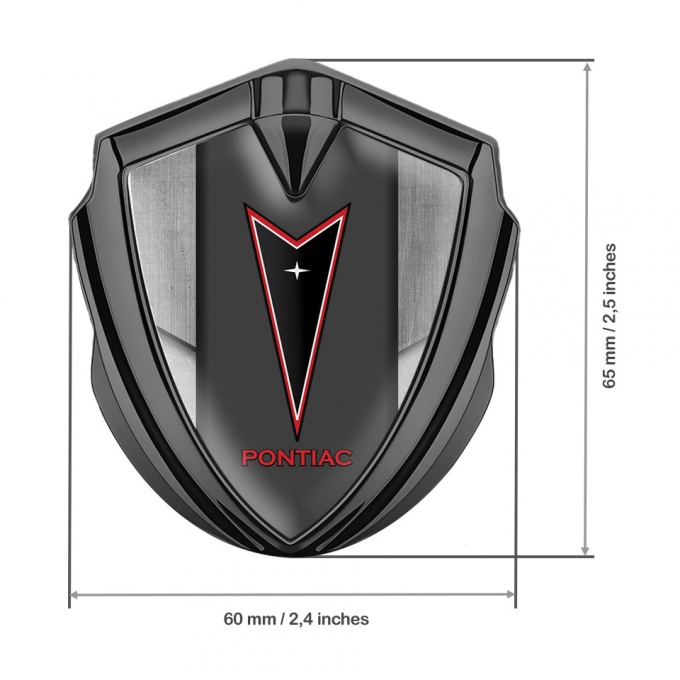 Pontiac Metal Emblem Badge Graphite Tarmac Texture Red Outline Logo ...