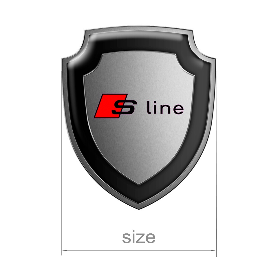 Audi S Line Emblem Silicone Sticker Domed | Domed Emblems | Stickers ...