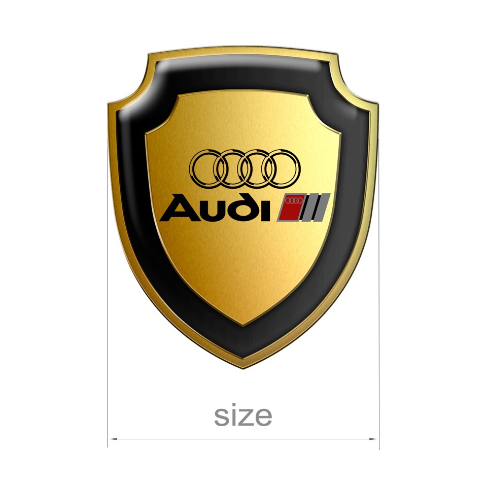 Audi Silicone Domed Sticker Gold Sport Logo | Domed Emblems | Stickers ...