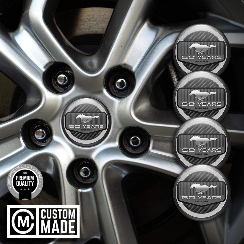 Ford Mustang Emblems Center Cap Grey Edition | Wheel Emblems | Stickers ...