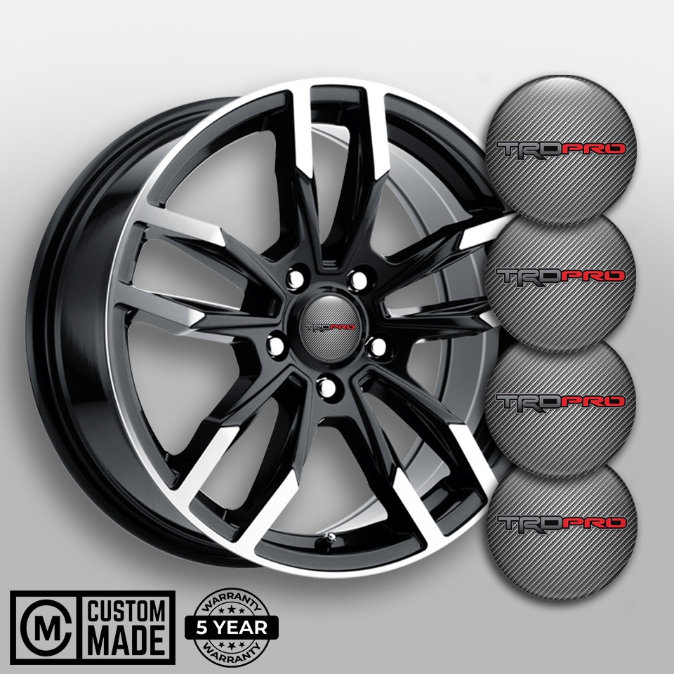 Toyota TRD Emblems for Wheel center caps Style carbon PRO | Wheel ...