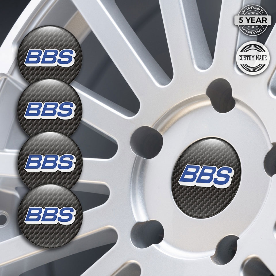 BBS Wheel Emblems for center Caps Blue Carbon Design | Wheel Emblems ...