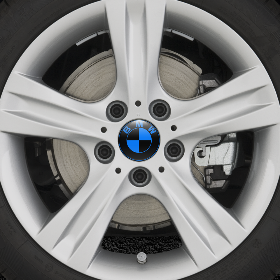 BMW Wheel Cap Emblems Bold Black Navy Logo | Wheel Emblems | Stickers ...