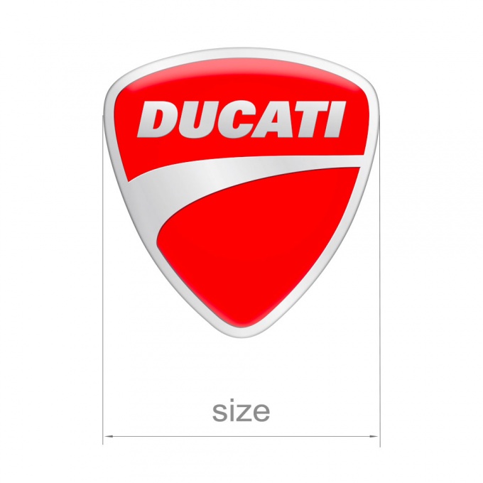Ducati Silicone Emblem Adhesive Sticker Red Stylish Logo | Domed ...