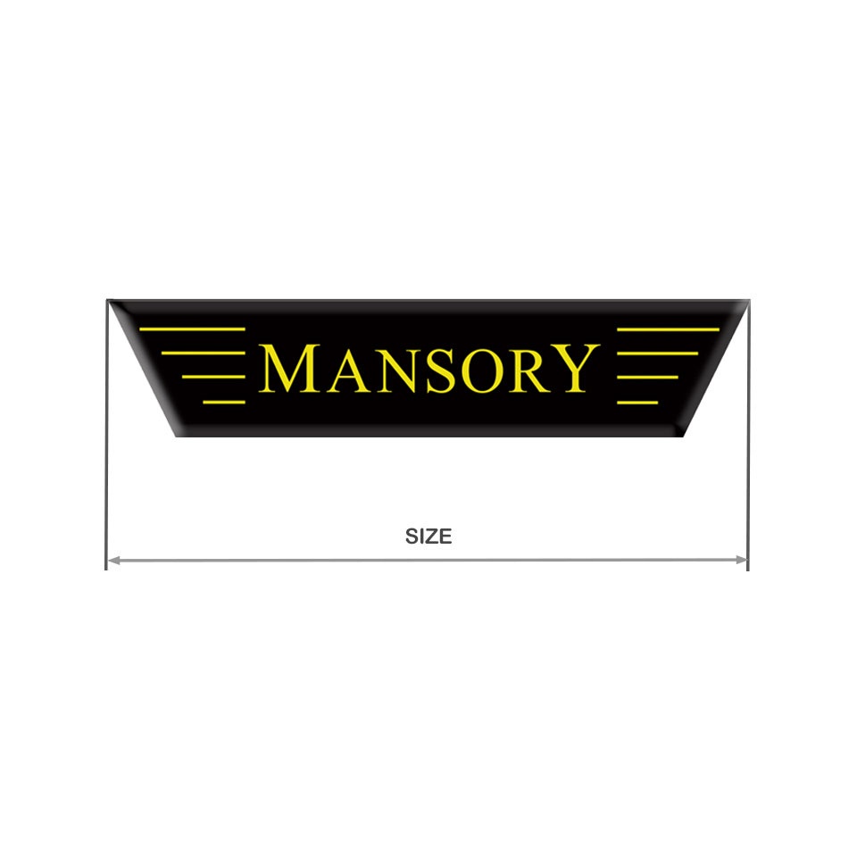 Mansory Badge Silicone Emblem Black Edition | Domed Emblems | Stickers ...