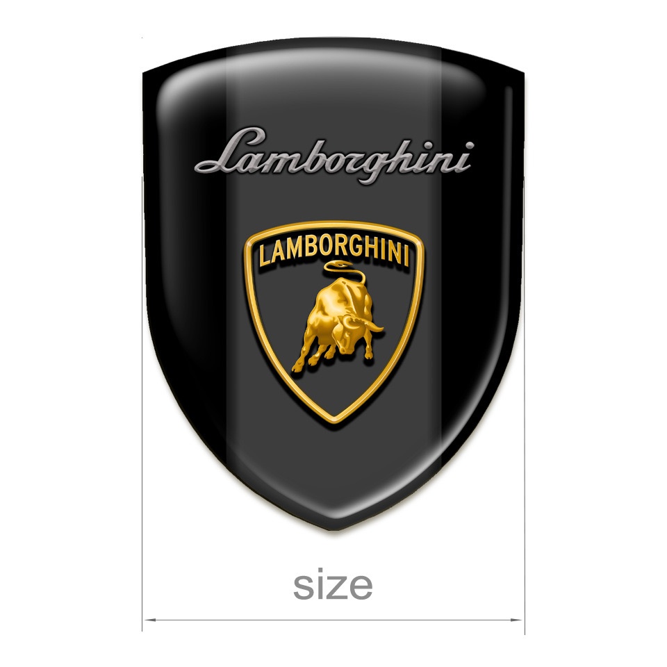 Lamborghini Emblem Exterior Racing Edition Black Base Style | Domed ...