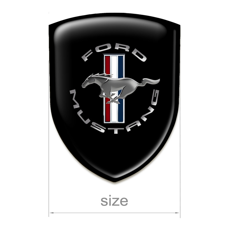 Ford Mustang Tuning Emblem High End Black Version | Domed Emblems ...