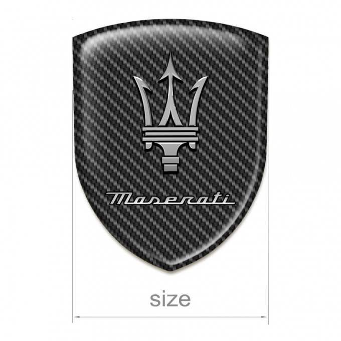 Maserati Self Adhesive Car logo Emblem Carbon Edition | Domed Emblems ...