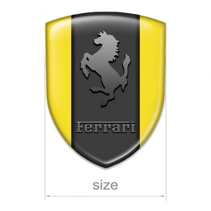 Ferrari Tuning Emblem Racing Edition Yellow Base Graphite Logo Style ...