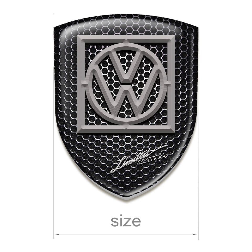 VW Silicone Badge Perforated Steel Design Limited Edition Style | Domed ...