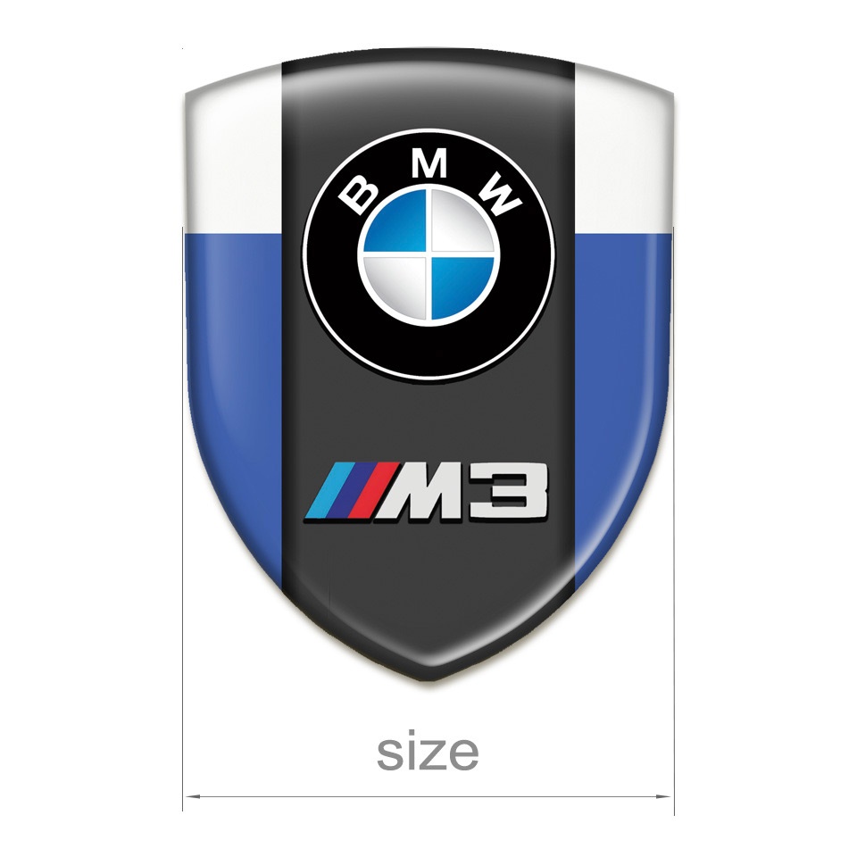 BMW M3 Emblem Interior Blue White Style | Domed Emblems | Stickers | X ...
