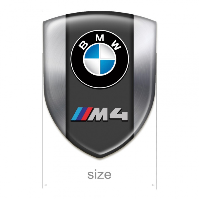 BMW M4 Self Adhesive Car logo Emblem Metallic Design | Domed Emblems ...