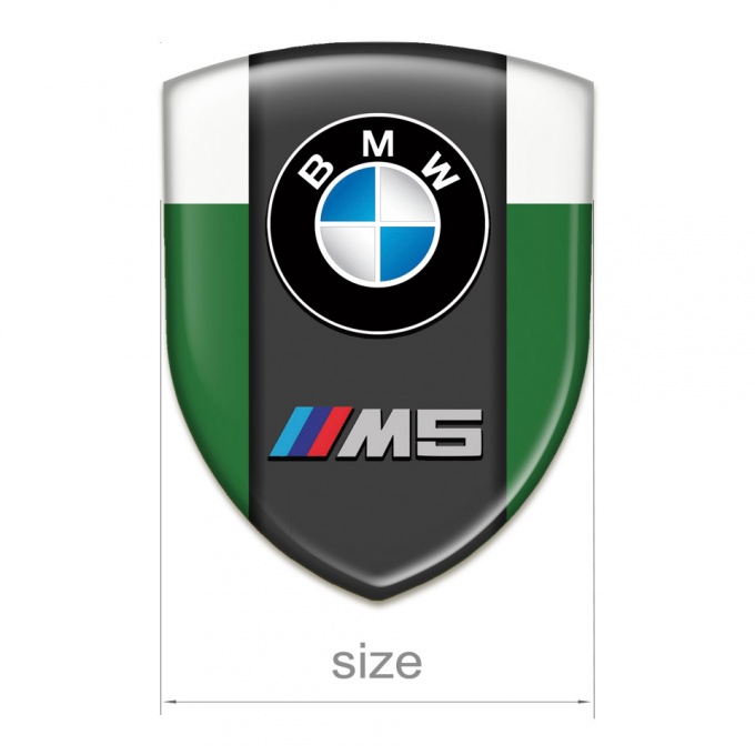 BMW M5 Auto Emblem Green White Version | Domed Emblems | Stickers | X ...