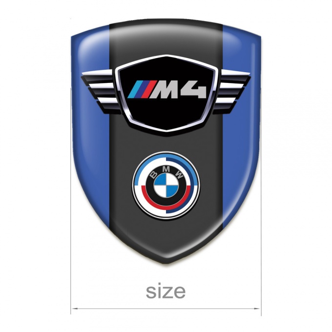BMW M4 Emblem Exterior Blue Best Design | Domed Emblems | Stickers | X ...