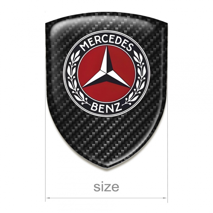 Mercedes Benz Logo Emblem Black Carbon Pattern | Domed Emblems ...