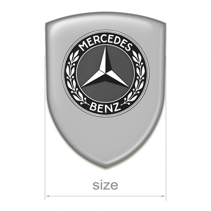 Mercedes Benz Car Interior Badge Grey Design | Domed Emblems | Stickers ...