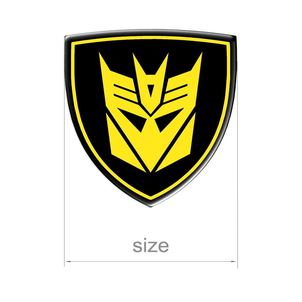 Transformers Badge Silicone Sticker Yellow Black Edition | Domed ...