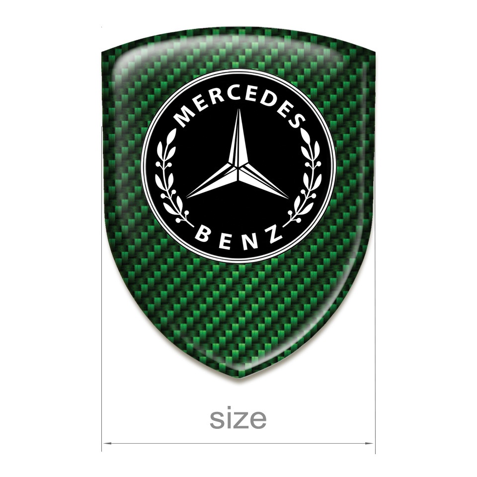 Mercedes Benz Domed Emblem Green Carbon Design | Domed Emblems ...