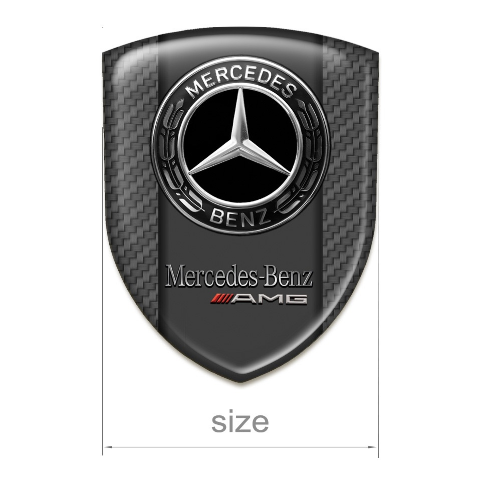 Mercedes AMG Car Accessories Badge Carbon Edition | Domed Emblems ...