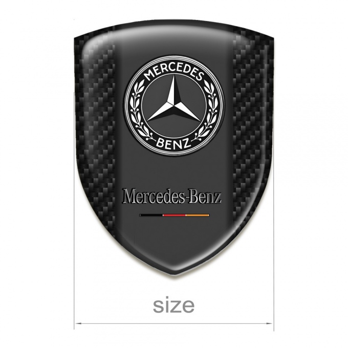 Mercedes Benz Emblem Interior Dark Carbon Pattern | Domed Emblems ...