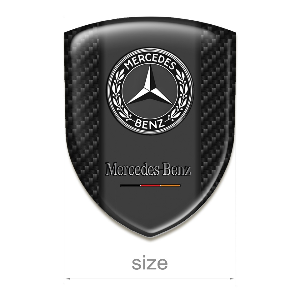 Mercedes Benz Emblem Interior Dark Carbon Pattern | Domed Emblems ...