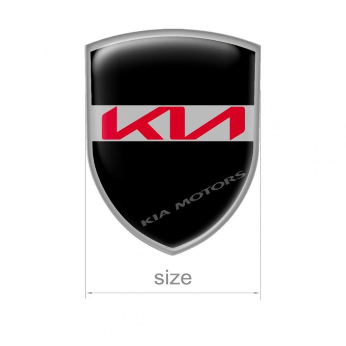 Kia Motors Domed Emblem Black New Style Logo | Domed Emblems | Stickers ...