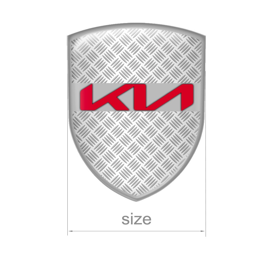 Kia Domed Emblem Grey Effect New Style Red Logo | Domed Emblems ...