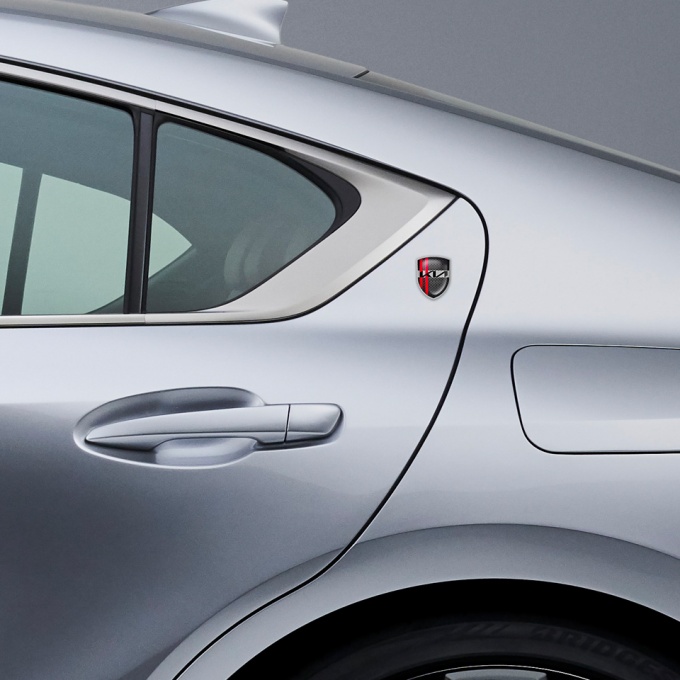 Kia Shield Silicone Emblem New Logo Red Line | Domed Emblems | Stickers ...