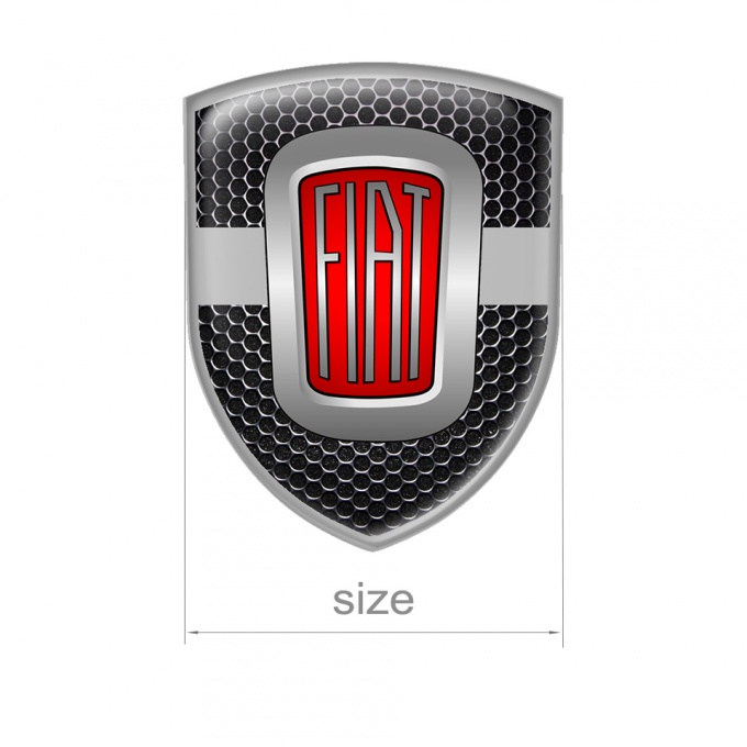 Fiat Domed Shield Emblem Circle Steel Effect | Domed Emblems | Stickers ...
