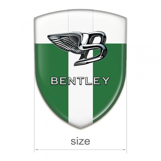 Bentley Resin Sticker Green White with White Band type | Domed Emblems ...