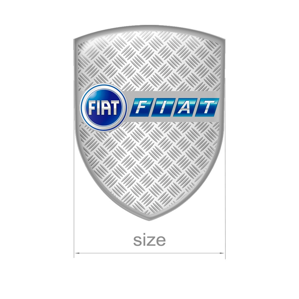 Fiat Emblem Silicone Steel Effect Navy Logo | Domed Emblems | Stickers ...