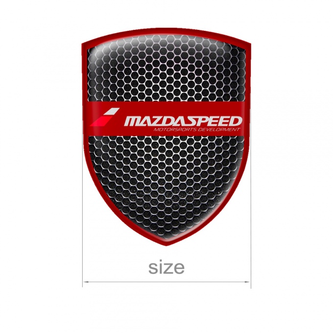Mazda Sticker Silicone Emblem Black Steel Motorsport | Domed Emblems ...