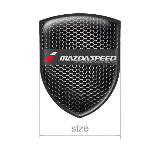 Mazda Sticker Emblem Silicone Black Steel Motorsport | Domed Emblems ...