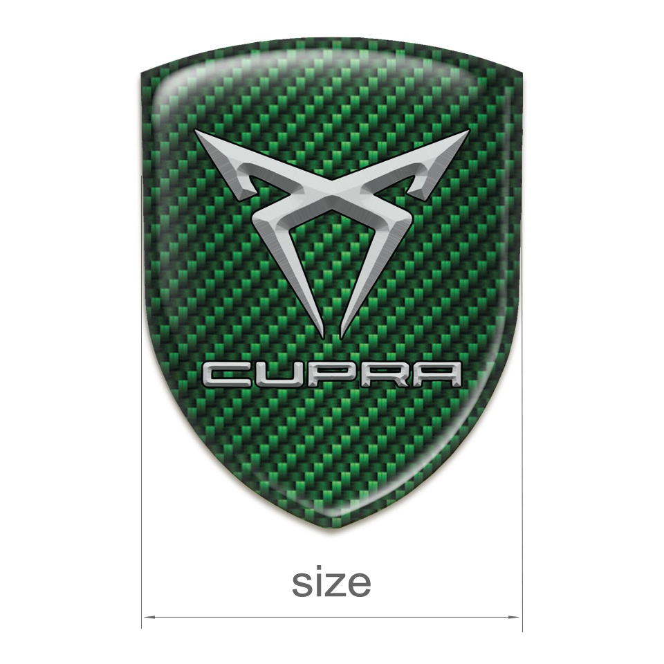 Seat Cupra Resin Sticker Green Carbon Edition | Domed Emblems ...