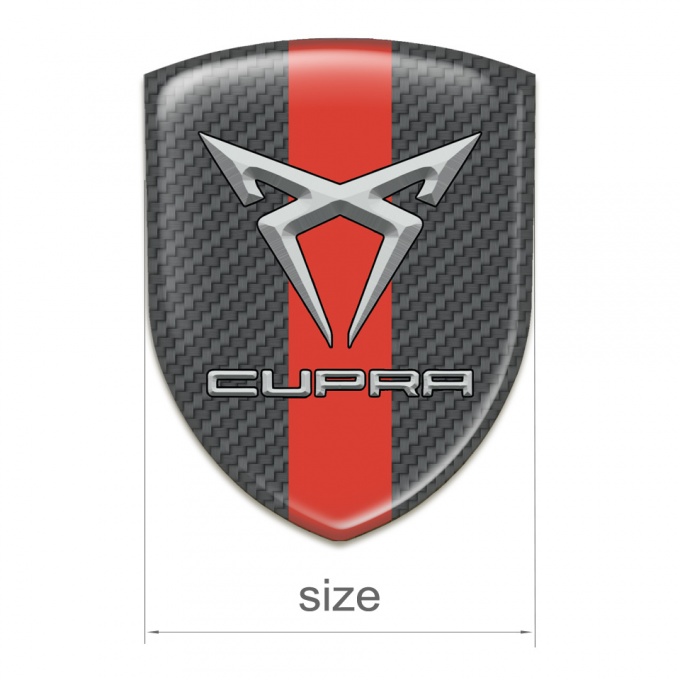Seat Cupra Car Interior Badge Carbon with Red Band | Domed Emblems ...